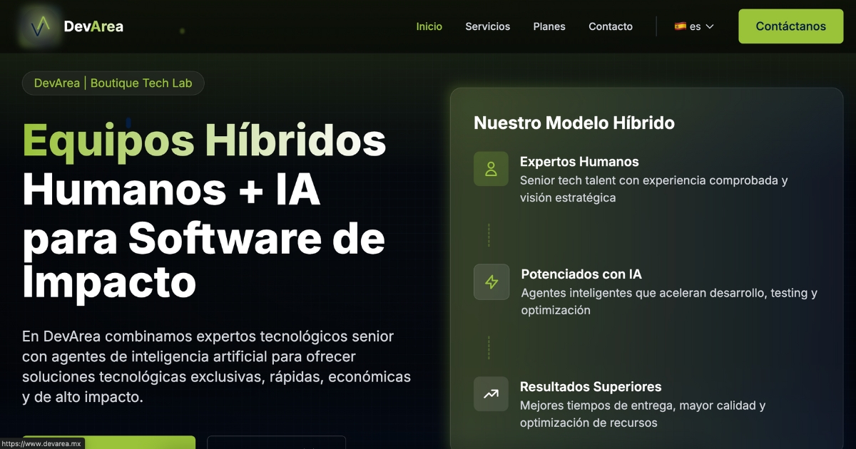 DevArea - Equipos Híbridos Humano-IA para Software de Impacto